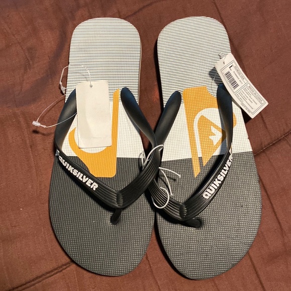 Quiksilver | Shoes | Mens Rubber Flip Flops By Quicksilver Brand Nwt ...